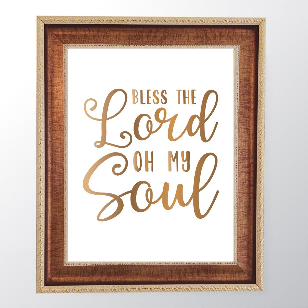 Bless the Lord oh my soul, Christian wall art frame. - Jemyka Shop