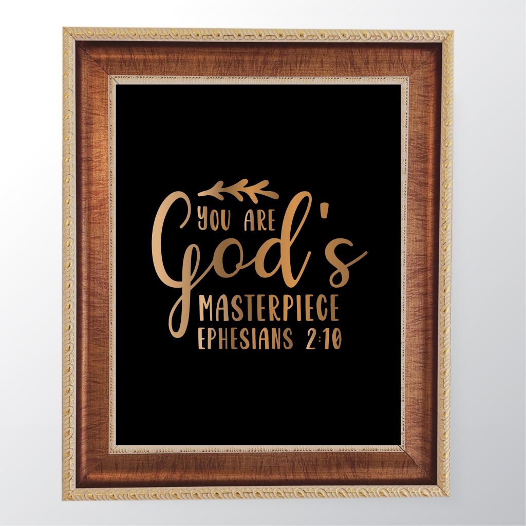 EPHESIANS 2:10 You are God's masterpiece, Christian wall art frames ...